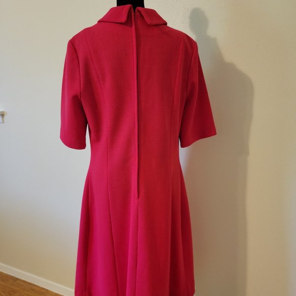 Edith Flagg | Dresses | Vintage Edith Flagg Crimplene Hot Pink Dress ...